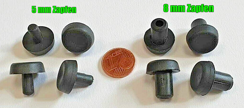 Gleiter 15 x 5 mm rund mit Zapfen Ø 5 oder 8 mm Bodenschoner ...