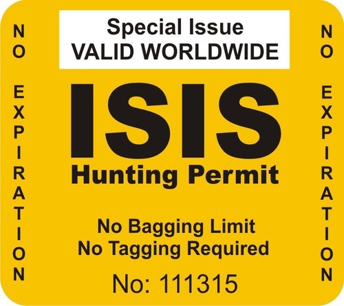 ISIS hunting permit car decal great stocking stuffer bumper sticker | eBay