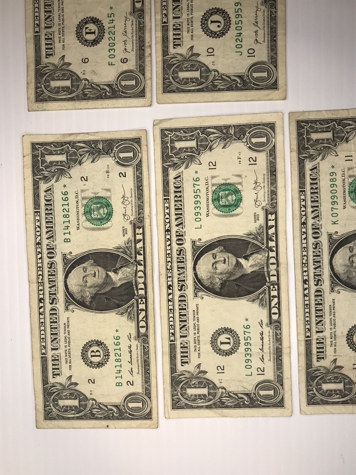 lot of five (5) $1 replacement star notes | eBay