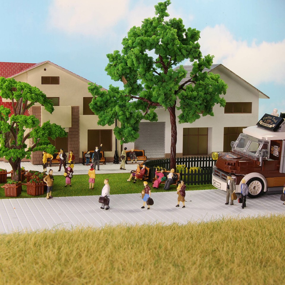 100pcs HO Scale Seated Standing People 1:87 Figures Passenger 50 ...