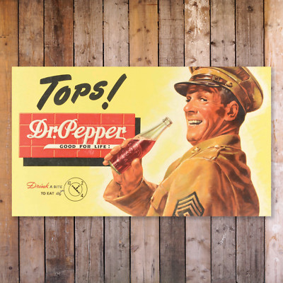 48in Dr Pepper Soda Vintage Style Soda Sign Repop Advertising | eBay