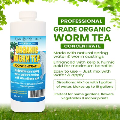 Kings Bay Naturals Organic Worm Castings Tea Fertilizer Liquid Concentrate, 8 Oz | eBay