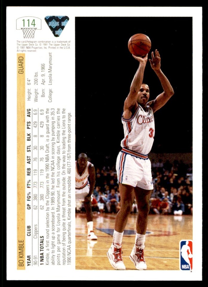 1991-92 Upper Deck #114 Bo Kimble | eBay