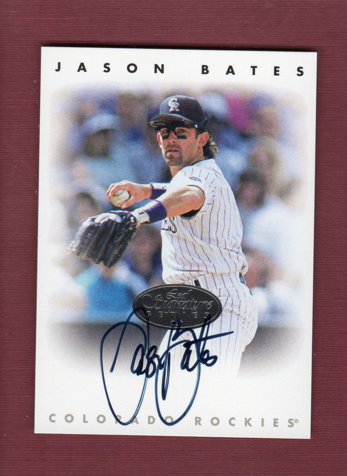 1996 Leaf SILVER Signature CERTIFIED Autograph: JASON BATES, Rockies (1 ...