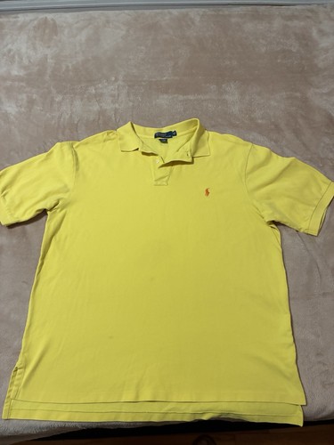 Polo Ralph Lauren Men's XLT Yellow Pony Collared Rugby Shirt | eBay