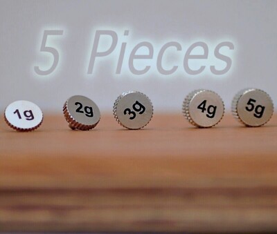 5x Cartridge Headshell Weights ( 1~5g ) Stanton, Audio Technica ...