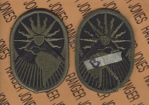 US Army Southern Command SOUTHCOM OD Green & Black BDU uniform patch m ...