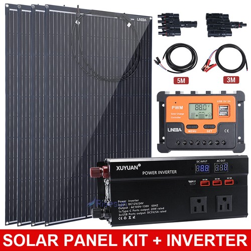 4000W Complete Solar Power Generator Solar Panel Kit Home 110V Off Grid ...
