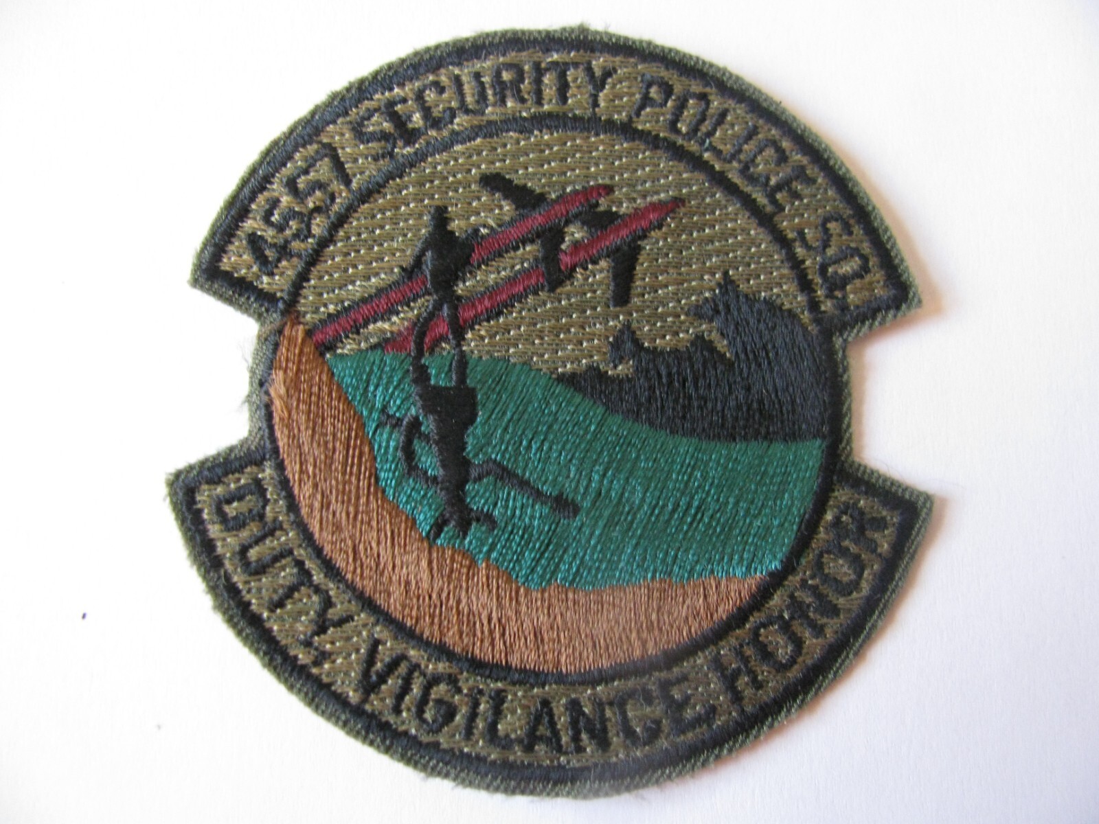 USAF Air Force 4557th Security Police Squad Military Subdued Patch Iron ...