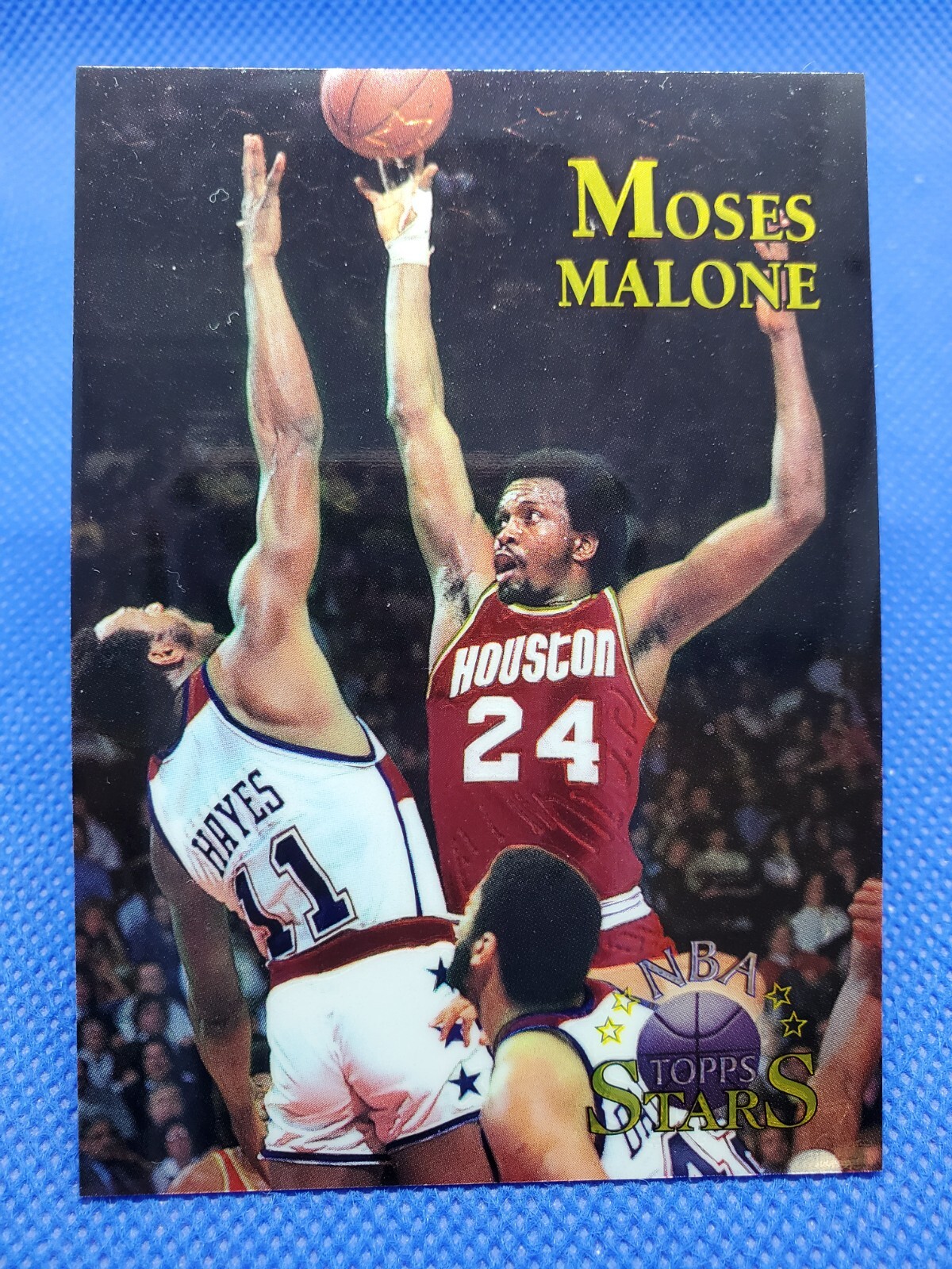 1996 Topps Stars MOSES MALONE Finest card HOUSTON ROCKETS Basketball ...