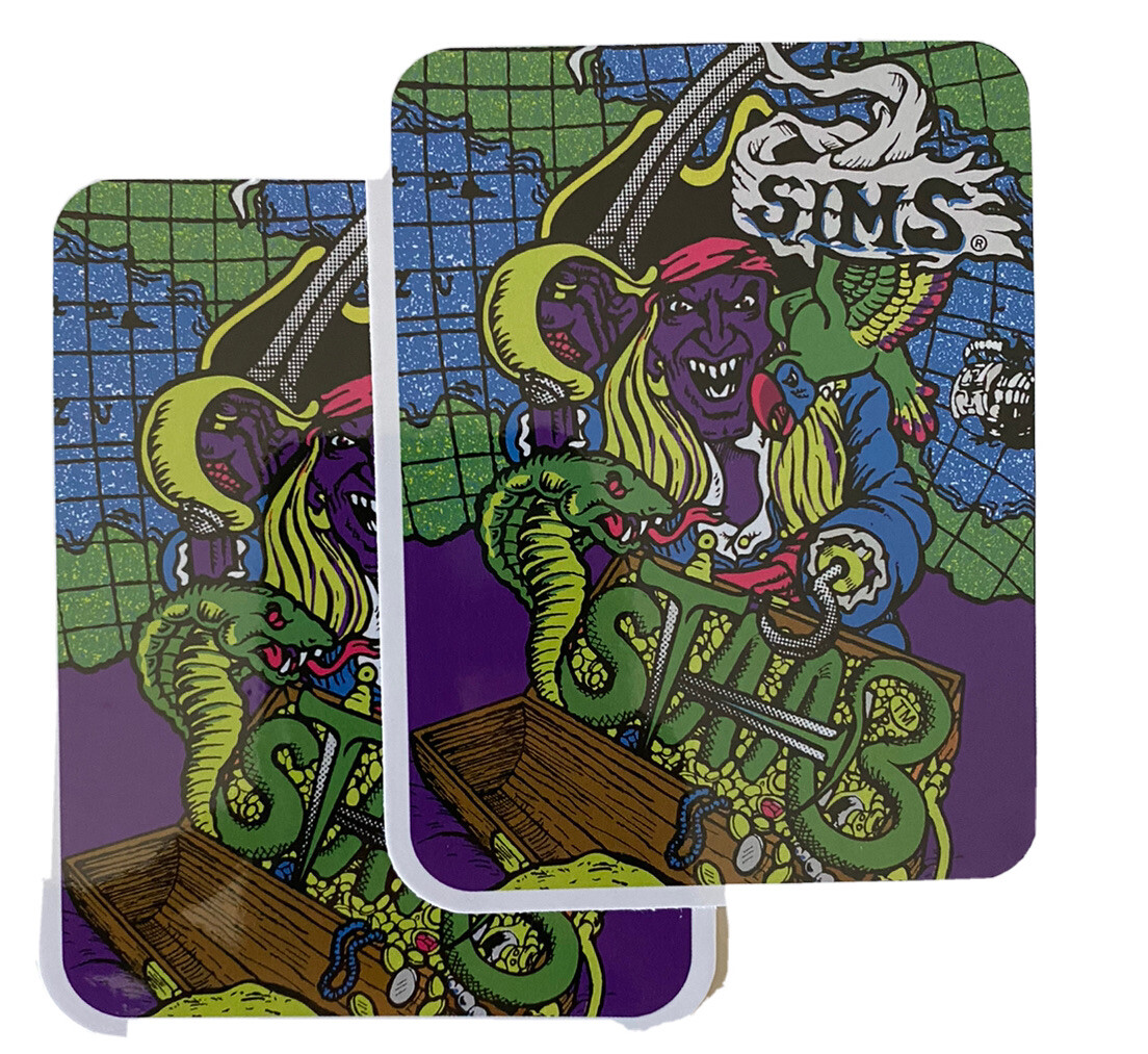 Sims Skateboard Sticker 1980 Vintage Skateboarding Stabb Pirate Decal ...