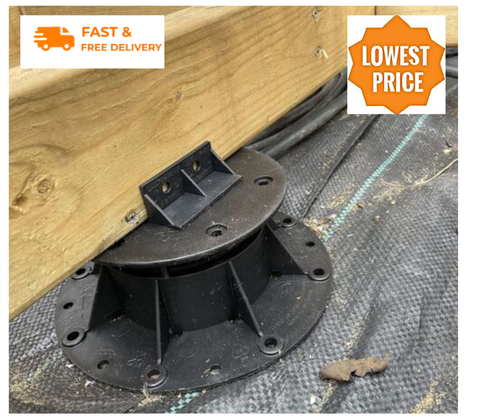 Adjustable Composite Timber Decking Pedestal-Riser 133-225 mm Pack of ...