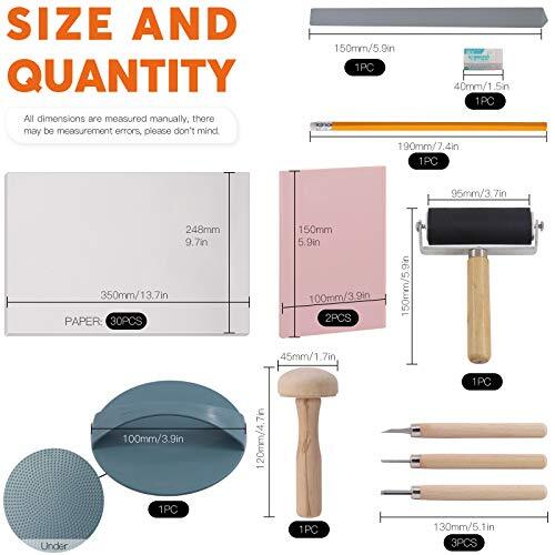 42Pcs Rubber Stamp Making Kit, Printing Starter Tool Kit with Carving ...