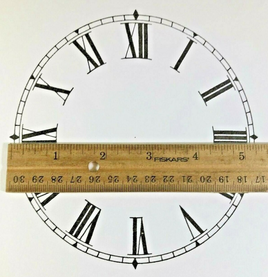 5 1/4 Inch Paper Clock Dial, Roman Numeral (Lot 207) | eBay