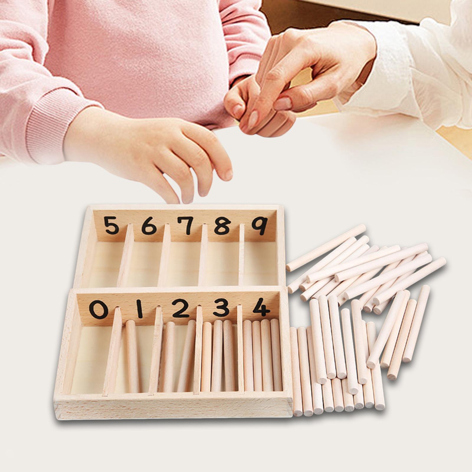 Montessori Spindle Box Counting Counting Sticks 3 -6 Year Olds Teaching ...