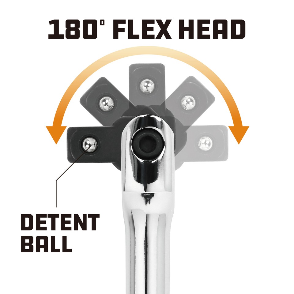 Powerbuilt 1/2 Inch Drive 18 Inch Flex Handle - 640853 | eBay