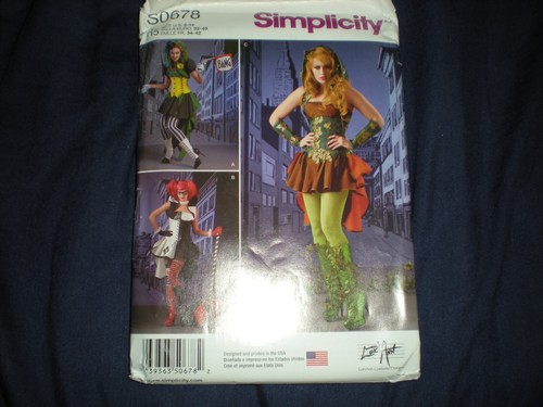 Simplicity S0678 Cosplay Steampunk Sewing Pattern Sizes 6-14 Free ...