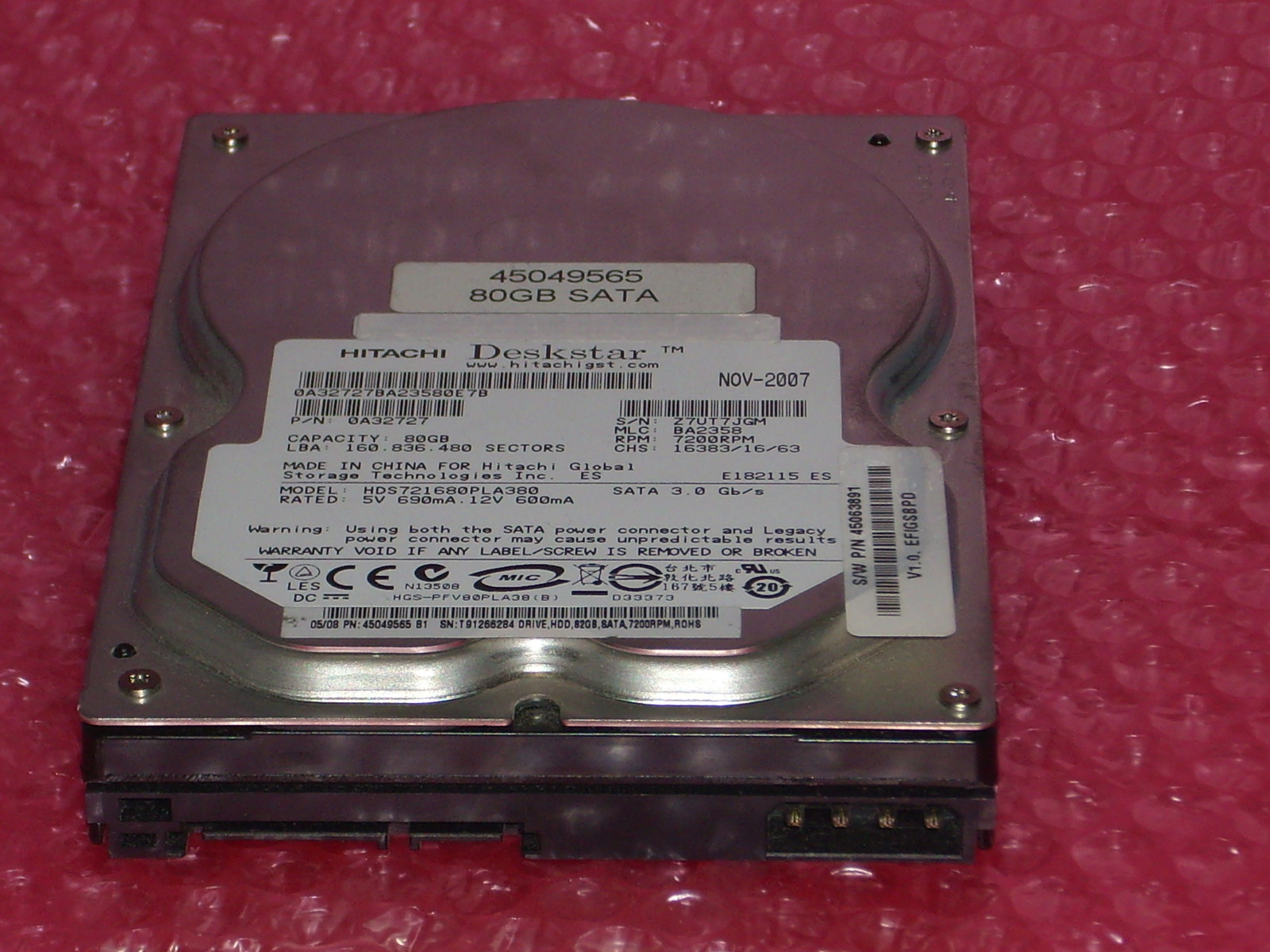 XEROX DocuColor DC242/DC252/DC260 Hard Disk 45049565 EFIGSBPD 0A32727 ...