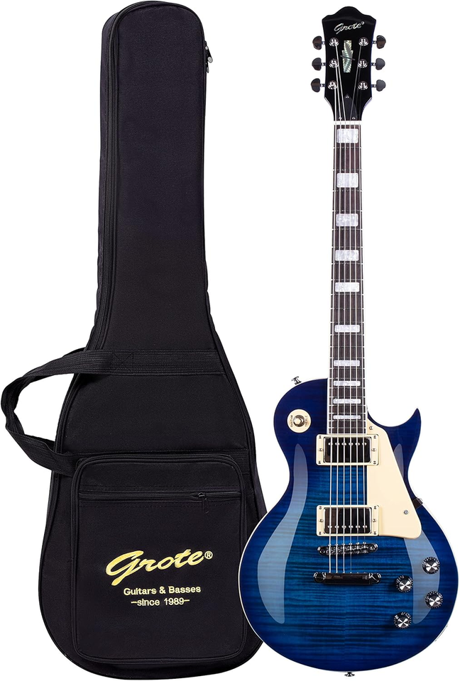 Grote Guitar Solid Body LP Single Cutaway Electric Guitar with Gigbag ...