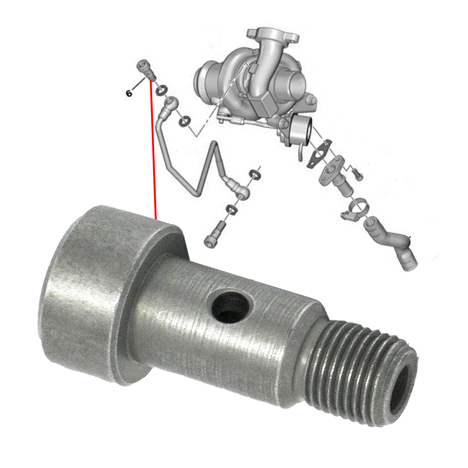 Vis banjos de tuyau pour montage turbo 1,6 hdi 90ch 110ch = 037655 ...