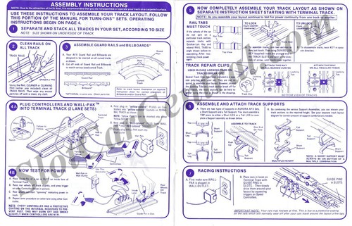 22pg 1981 Aurora AFX Speed Shifter Blazin Brakes Overhead Slot Car ...