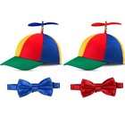 2X Adult Propeller Beanie Hat Clown Costume Baseball Helicopter Copter ...
