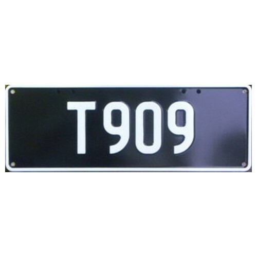 Novelty Number Plate - T909 White On Black AUS Licence Plate Sign Wall ...
