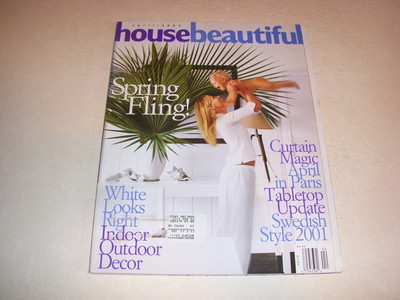HOUSE BEAUTIFUL Magazine, April, 2001, SWEDISH STYLE 2001, CURTAIN ...