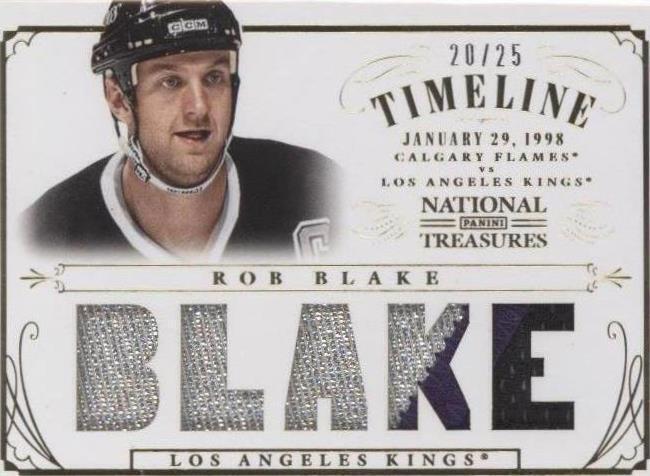 2013-14 Panini National Treasures - Timeline Jersey Rob Blake #T-RBL ...