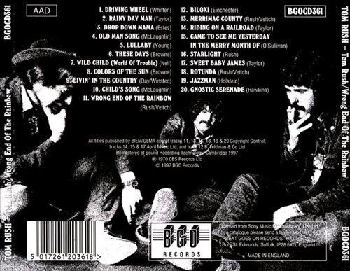 TOM RUSH TOM RUSH/WRONG END OF THE RAINBOW NEW CD 5017261203618| eBay