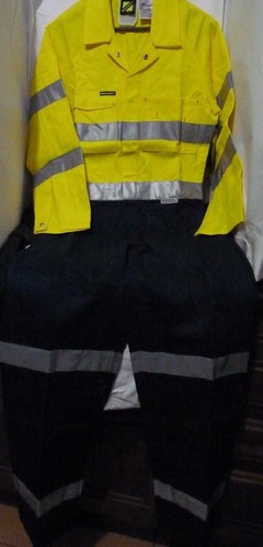 Workcraft WC4008 Hi Vis Two Tone Coveralls/overalls With 3m Tape YELLOW ...