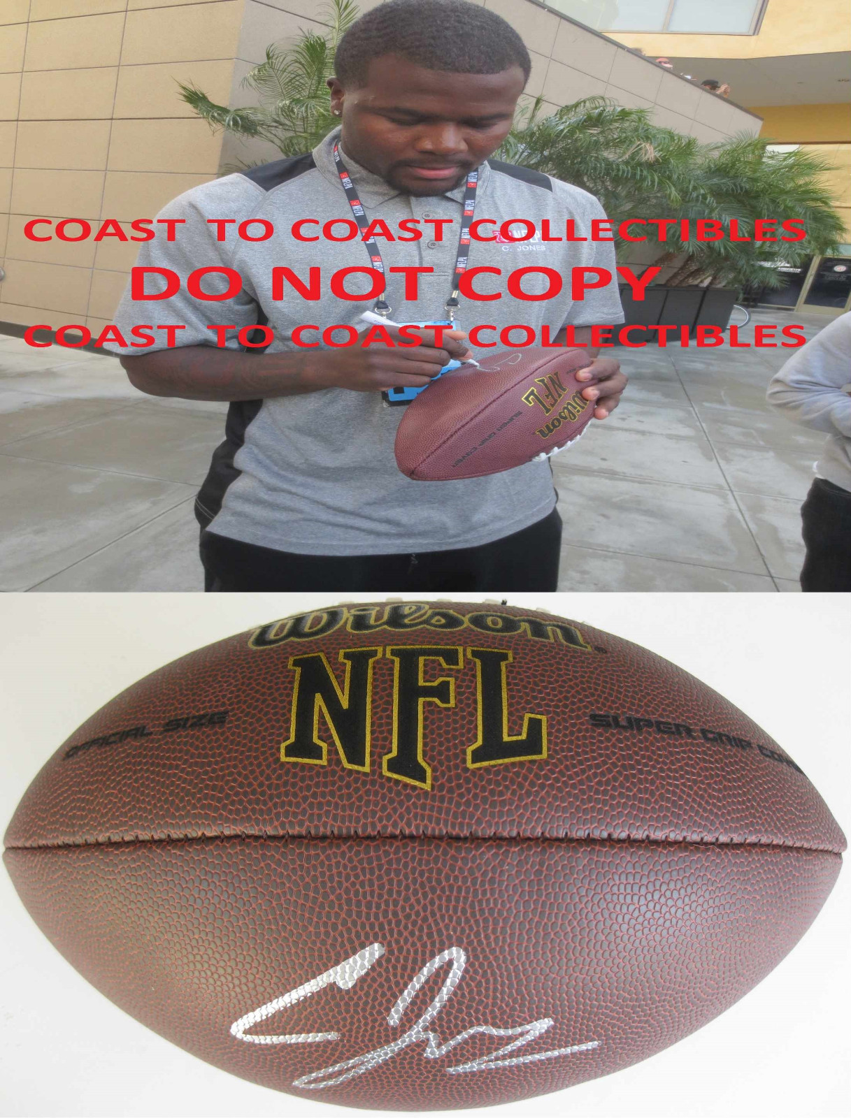 Cardale Jones Ohio State Buckeyes Chargers signed autographed football ...