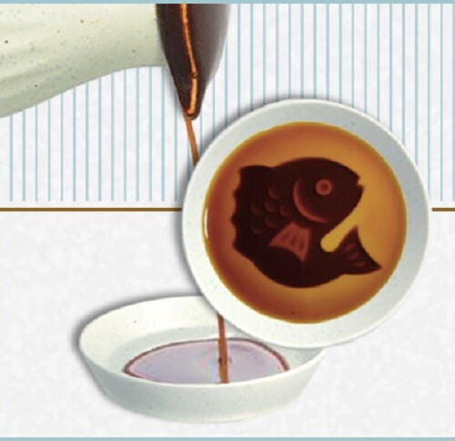 Japanese 3.25"D White Soy Dipping Dish Fish Design Revealed When Soy ...