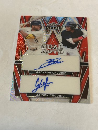 2023 LEAF METAL DUAL AUTOGRAPH JACKSON CHOURIO & JAISON CHOURIO #2/6 | eBay