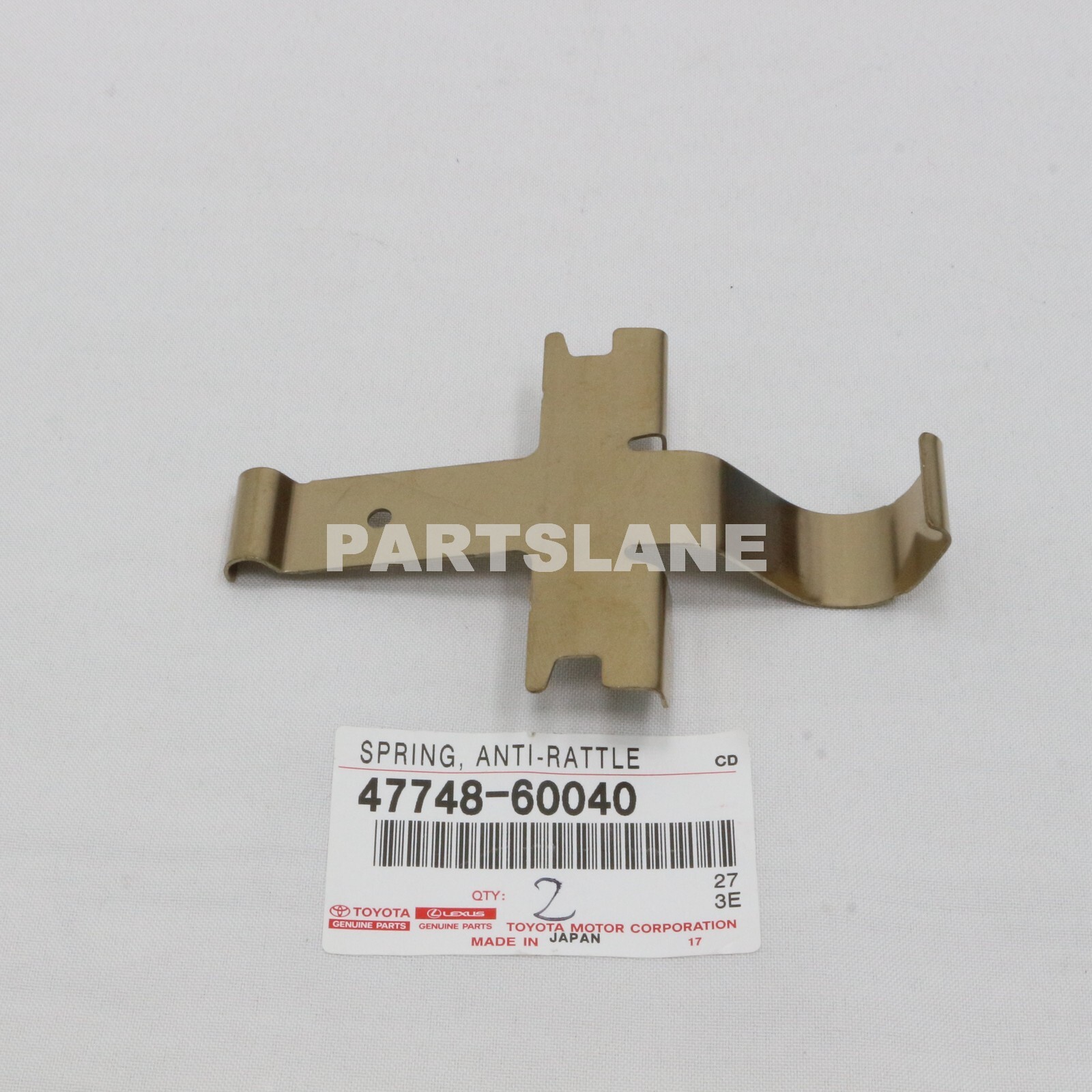 47748-60040 Toyota OEM Genuine SPRING, ANTI-RATTLE, NO.1(FOR FRONT DISC ...