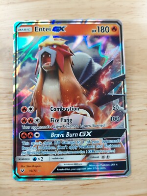 Entei GX 10/73 Shining Legends NM Ultra Rare Pokemon Card | eBay