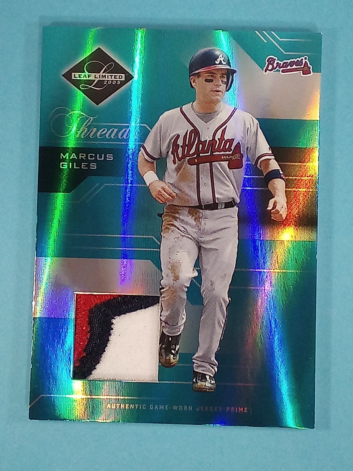 2005 Leaf Limited JERSEY PRIME PATCH Relic Marcus Giles #142 34/100 ⚾ ...