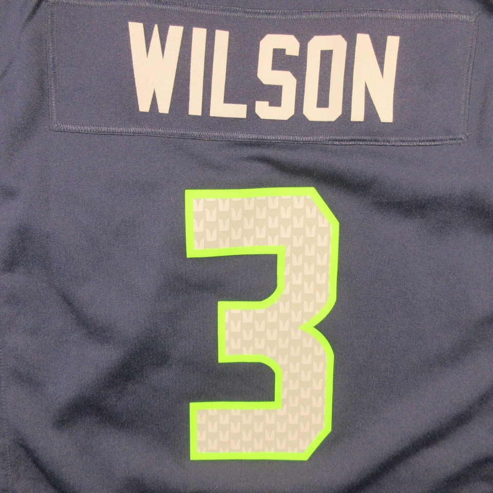 Nike Seattle Seahawks Jersey Womens XL Russell Wilson #3 NFL On Field ...