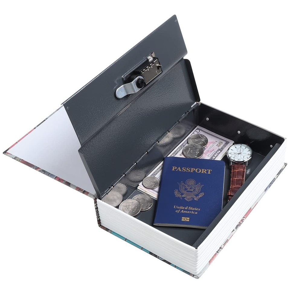 Diversion Book Safe with Combination Lock, Safe Secret Hidden Metal ...