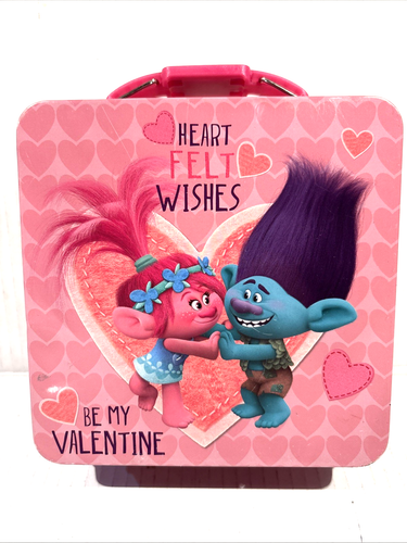 DreamWorks Troll Lunchbox Poppy and Branch Troll Tin Storage Box With ...