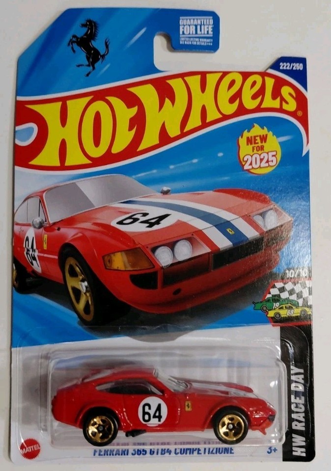 2025 Hot Wheels Red Ferrari F40, SF90 Stradale, 365 GTB4 Competizione ...