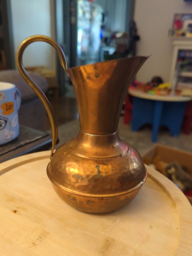 VTG ETHAN ALLEN INTERIORS HAMMERED COPPER HANDLE Water PITCHER | eBay