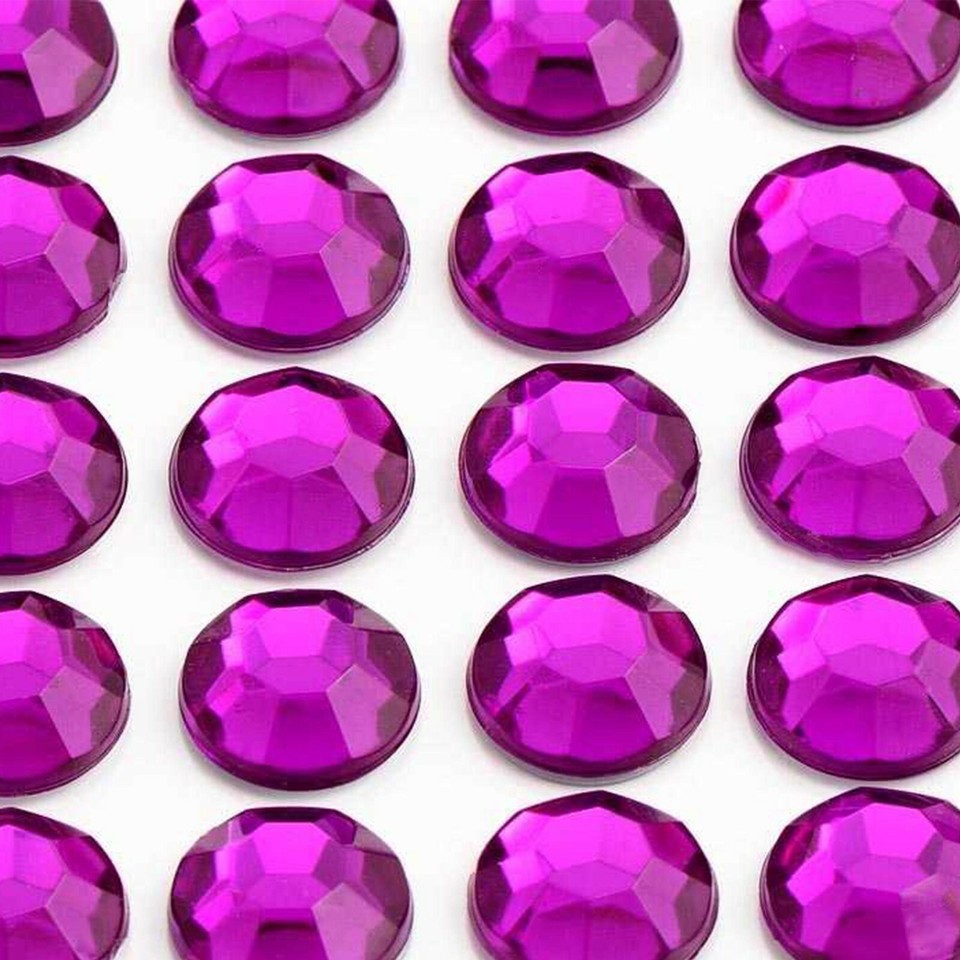 LARGE 10MM GEMS Stick On Diamante MULTIPLE COLOURS Craft Card Crystal ...