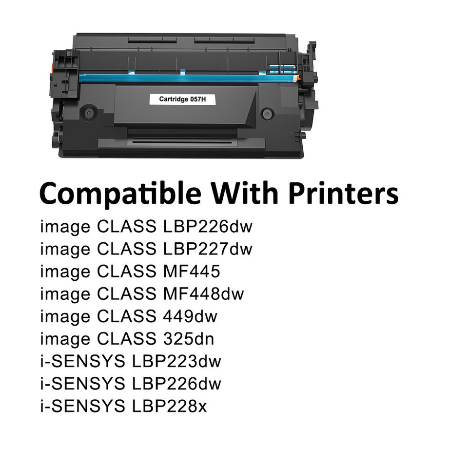 2 Pack Toner 057 Compatible With Canon 057H ImageCLASS MF445dw LBP227dw ...