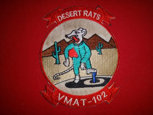 Usmc Marine Attaque Entraînement Escadron VMAT-102 Désert Rats Patch | eBay
