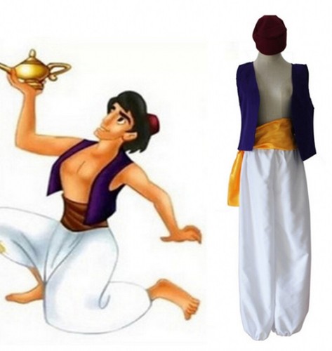 Arabian Prince Aladdin Costume Mens Bollywood Cosplay Adults Outfit ...
