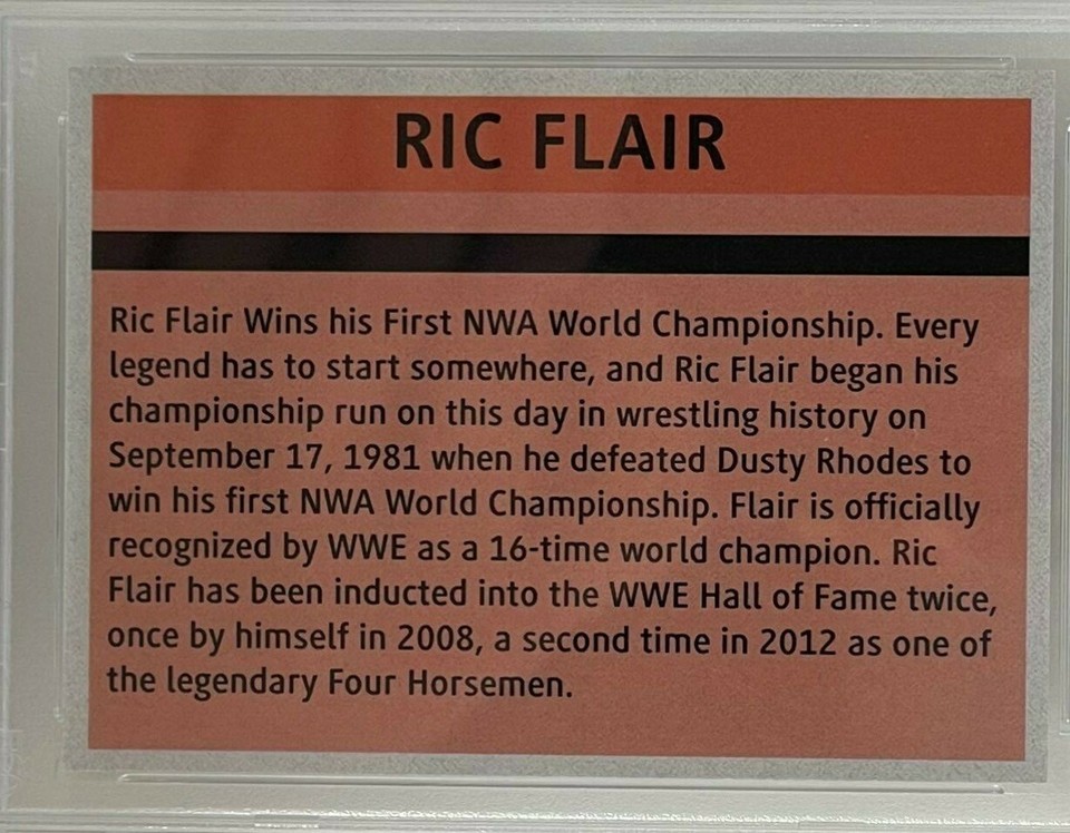 Ric Flair Autographed NWA 1981 Set Trading Card PSA/DNA GEM MINT 10 ...