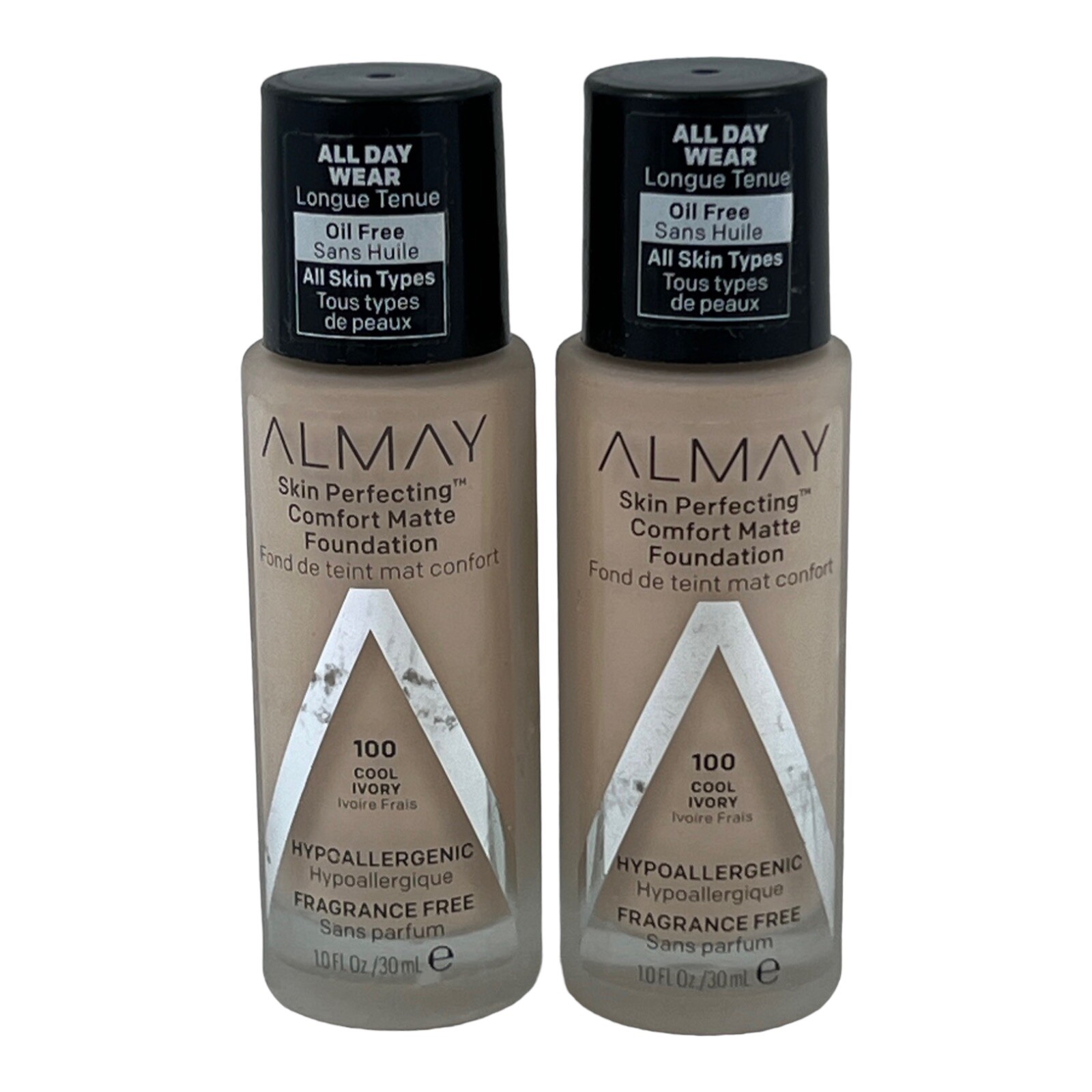 Almay Skin Perfecting Comfort Matte Foundation 100 Cool Ivory 1 fl oz ...