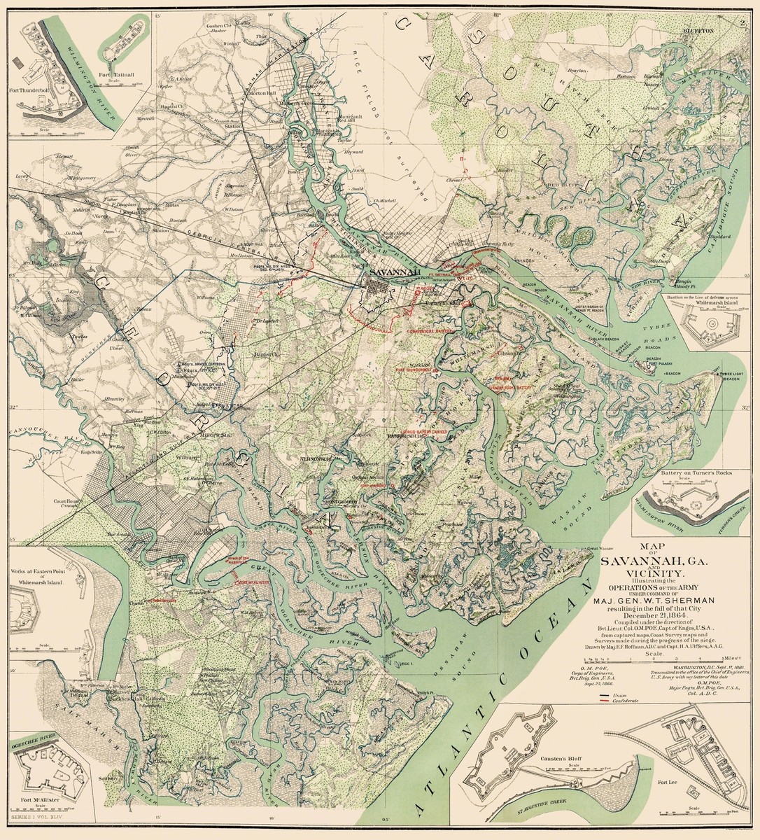 Map Of Georgia During The Civil War Tabloid Atlas Of Civil War Maps