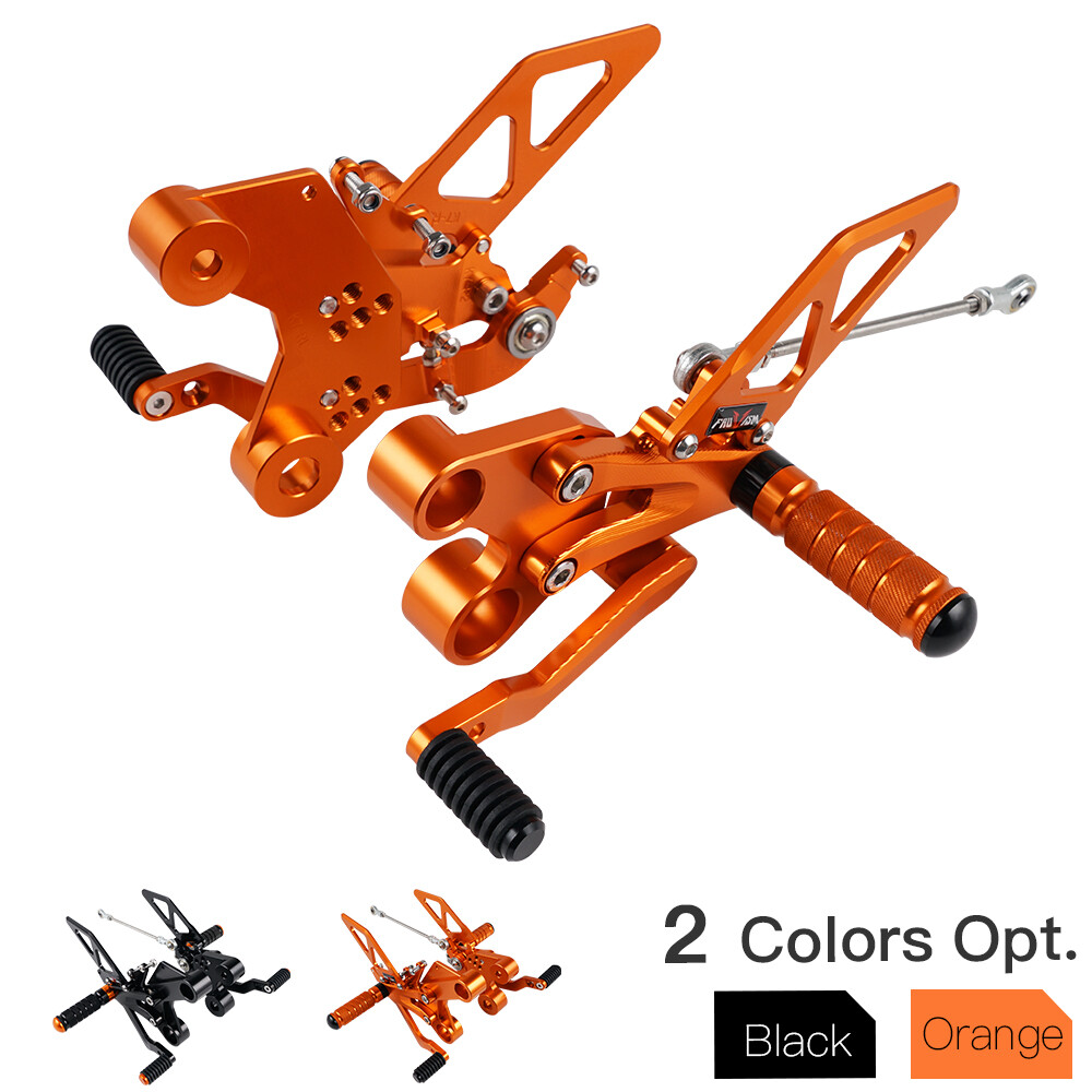 CNC Rearsets Foot Pegs Pedal Footrest Adjustable For KTM 790 Duke 2018 ...